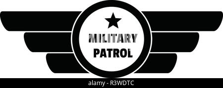 Military army patrol logo. Simple illustration of military army patrol ...