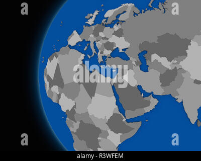 East Africa region, political map. Area with capitals, borders, lakes ...