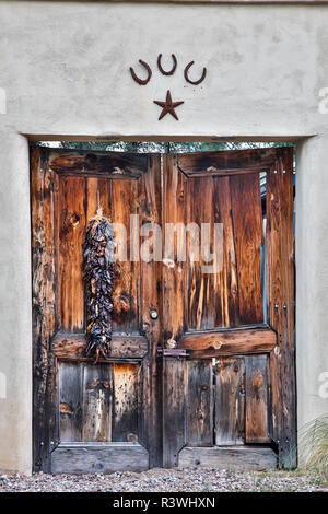 Rustic door in Tucson Arizona barrio district Stock Photo - Alamy