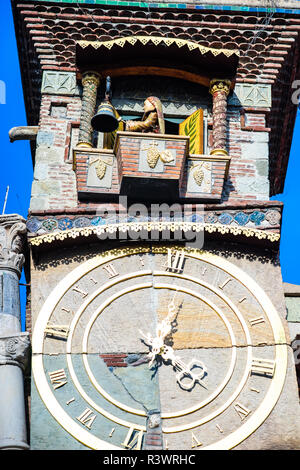Famous falling clock tower in old town of Tbilisi, Georgia Stock Photo ...