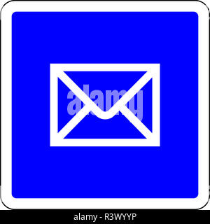Mail allowed blue sign Stock Photo - Alamy