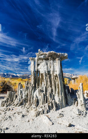 Sand tufa formations on the south shore of Mono Lake, Mono Basin ...