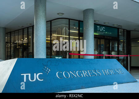 TUC Congress House, the headquarters of the Trades Union Congress with ...