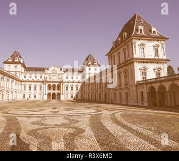 Retro looking Castello del Valentino in Turin Stock Photo - Alamy