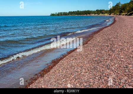 Michigan, Keweenaw Peninsula, Great Sand Bay, Lake Superior and beach ...