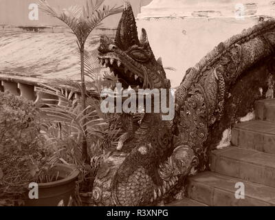 Serpent Railing, Vientiane, Laos Stock Photo - Alamy
