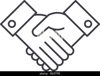 Acknowledge line icon concept. Acknowledge flat vector symbol, sign ...