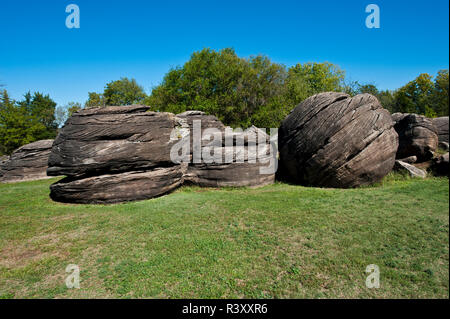 USA, Kansas, Minneapolis, Rock City Park, Unique Rocks and Distribution ...