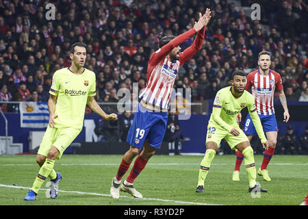 Madrid, Spain. 24th Nov, 2018. Arthur (midfielder; Barcelona), Diego ...