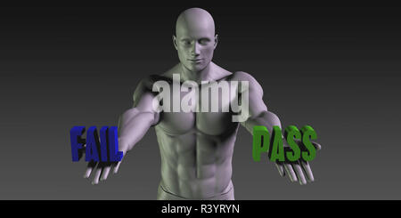 Pass vs Fail Concept of Choosing Between the Two Choices Stock Photo ...