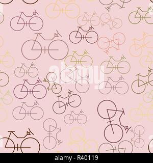 Seamless background abstract outline of bicycle, hand drawn for design ...