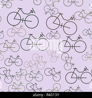 Seamless conceptual background outline of bicycle for design catalog or ...