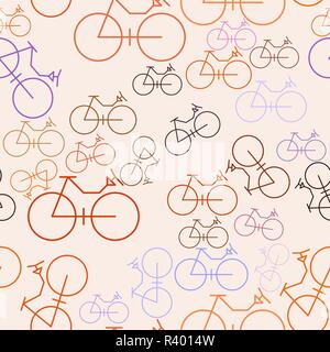 Seamless abstract outline of bicycle. Good for web page, wallpaper ...