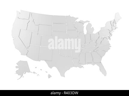 United States of America Map Isolated Stock Photo - Alamy