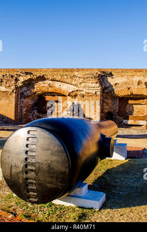 Cannon battery at Historic Fort Sumter National Monument, Charleston ...