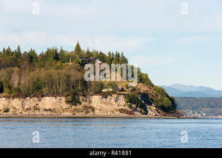 USA, Washington State. Foul Weather Bluff and Skunk Bay Kitsap ...