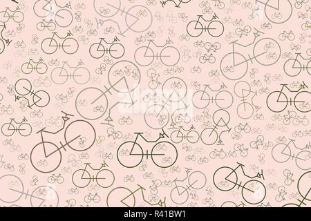 Hand drawn outline of bicycle illustrations background, good for ...