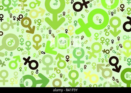 Abstract illustrations of sign of male or female, conceptual. Good for ...