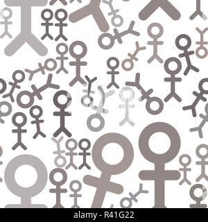 Seamless artistic sign of people or human hand drawn background ...