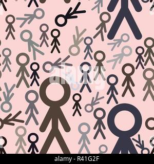 Seamless conceptual background sign of people or human for design ...