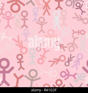 Seamless sign of people or human illustrations background abstract ...