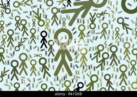 Hand drawn sign of people or human illustrations background, good for ...