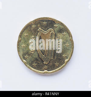 Irish 20 cent coin Stock Photo - Alamy