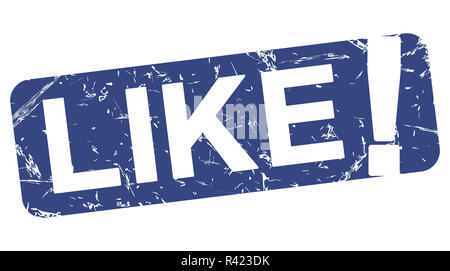 Pure grunge blue stamp Stock Photo - Alamy