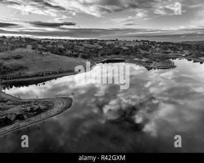 A aerial view of Googong Dam and lake Stock Photo - Alamy