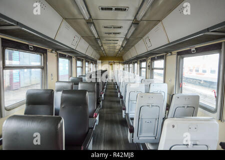 Interior of the Trans-Siberian Express train, connecting Moscow with ...