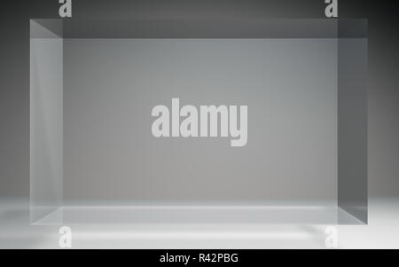 futuristic cube crystal display panel red Stock Photo - Alamy