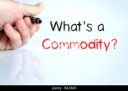What's commodity text concept isolated over white background Stock ...