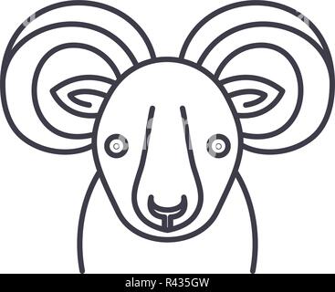 Capricorn zodiac sign. One line drawing. Astrological icon with ...