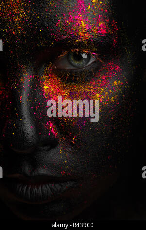 black swarthy jetblack deep black paint abstract blot stain discolor ...