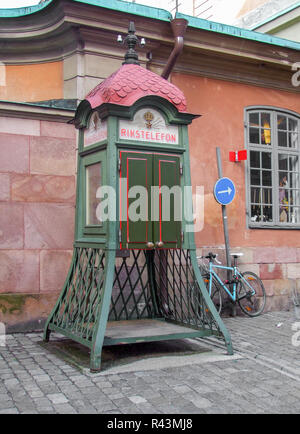 Old Swedish phonebooth Stock Photo - Alamy