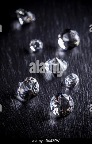 bright shiny diamonds precious backdrop background stones isolated ...