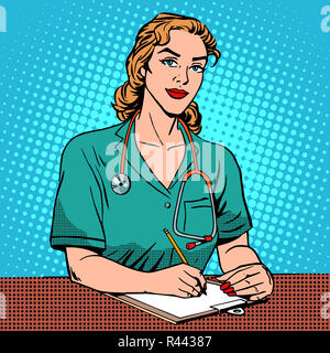 Intern front Desk at the hospital Stock Photo - Alamy