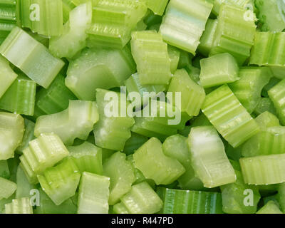 diced cut celery food background Stock Photo - Alamy