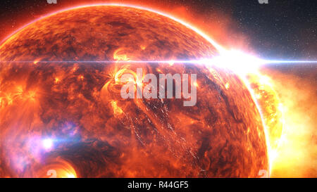 Earth burning or exploding after a global disaster, apocalyptic ...