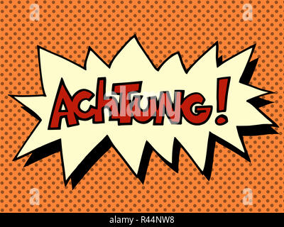 Achtung warning German language Stock Photo - Alamy