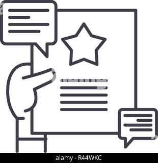 Recommendations line icon concept. Recommendations flat vector symbol ...