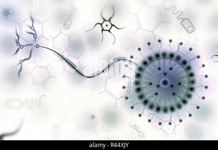Dendrimer, illustration of the molecular structure. Dendrimers are ...