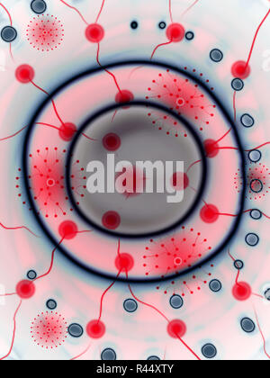 Dendrimer, illustration of the molecular structure. Dendrimers are ...