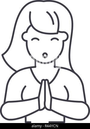 Vulnerability line concept icon. Vulnerability flat vector website sign ...