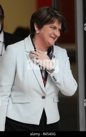 London, UK, Nov 25th 2018. Arlene Foster seen at the BBC studios for ...