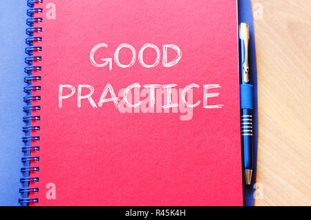 Good practice text concept write on notebook Stock Photo - Alamy