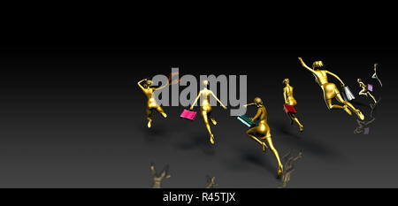 Crowd of People Running to a Sale or Sales Event Stock Photo - Alamy