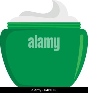 Aloe face cream icon. Flat illustration of aloe face cream vector icon ...