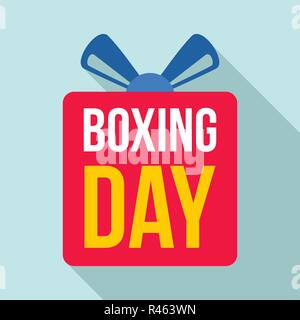 Shopping boxing day logo set. Flat set of shopping boxing day vector ...