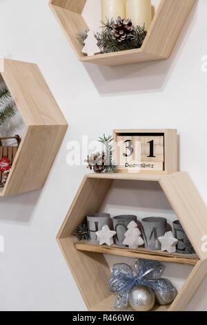 calendar with black 31 december word and christmas decor Stock Photo ...